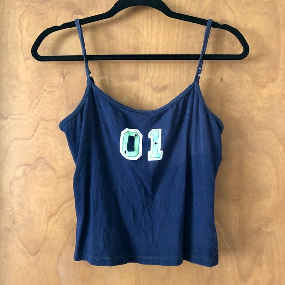 Joe Boxer | Tops | Y2k Joe Boxer Blue Cropped Cami Top W Eyelet Details ...